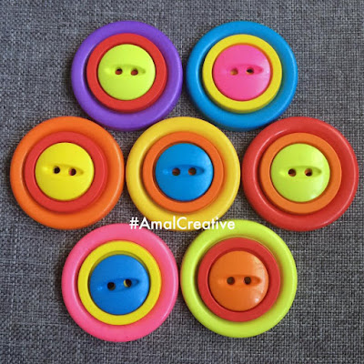 Amal Creative: Butang Bulat Warna-Warni