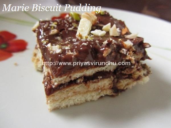 Priya's Virundhu: Marie Biscuit Pudding Recipe– No Bake - Eggless Marie ...