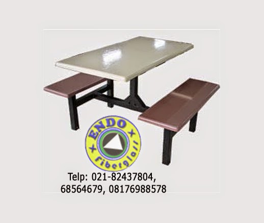 Jual meja bangku fiberglass untuk kebutuhan kantin dan restoran | Meja ...