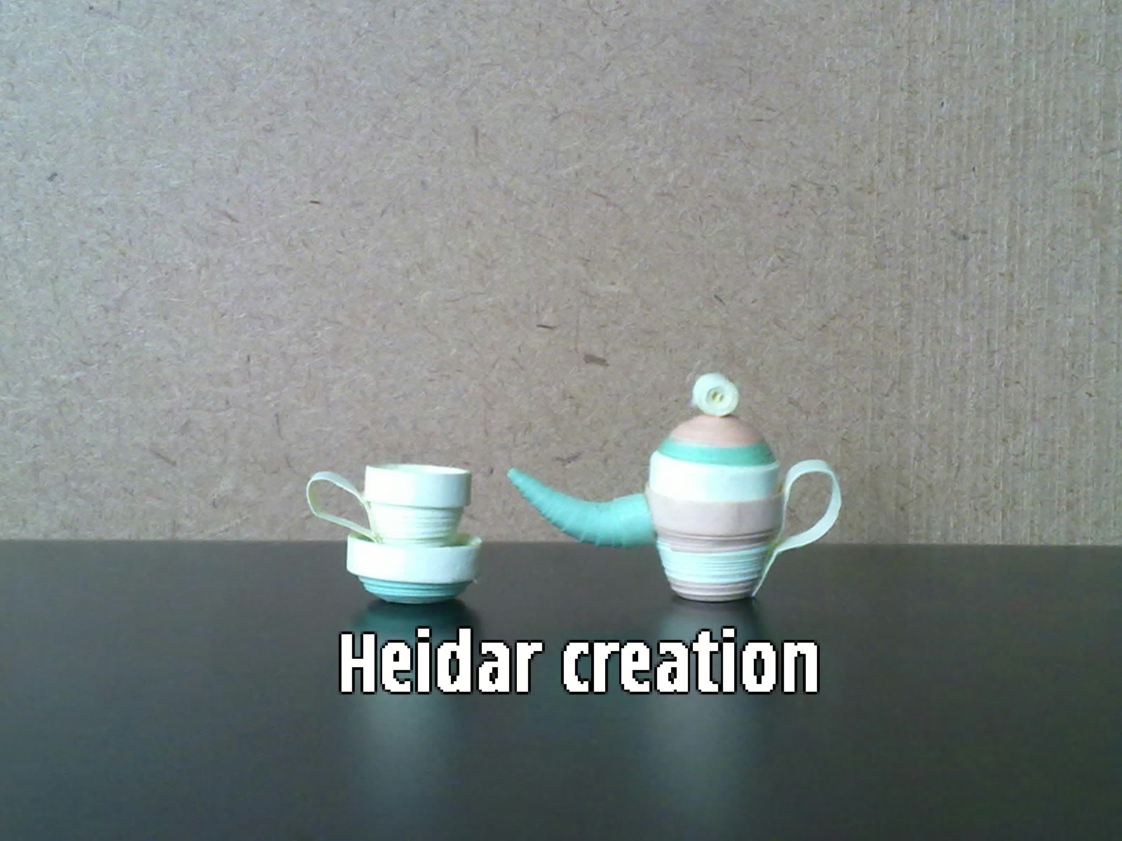 Heidar's creation: quilled art