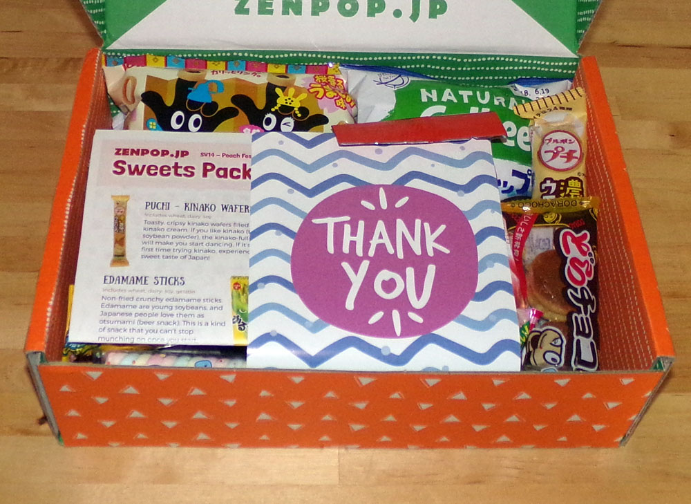 Japanese Snack Reviews: ZenPop "Peach Festa Pack" box unboxing