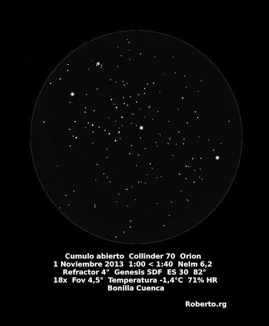 Observaciones astronómicas visuales: Observación Cumulo abierto ...