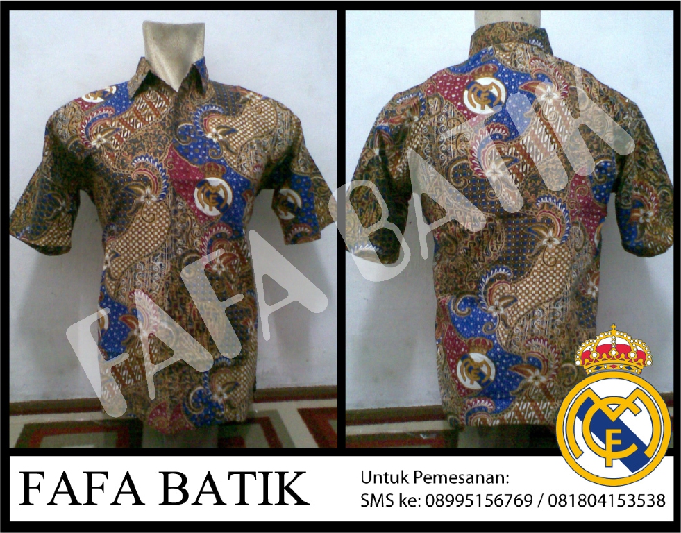 KEMEJA BATIK BOLA KLUB REAL MADRID #229 - FAFA BATIK