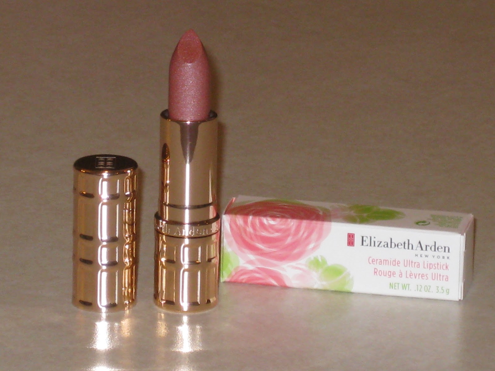 Elizabeth Arden Ceramide Ultra Lipstick: "Honeysuckle" & Rose Aurora"