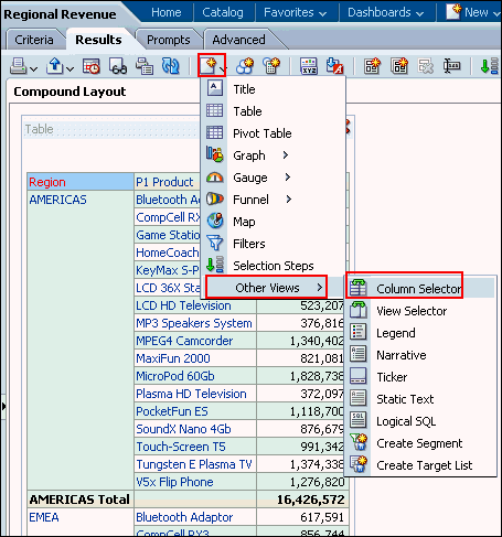 Diksha Sea: [OBIEE 11g] Creating Column Selector And View Selector Views