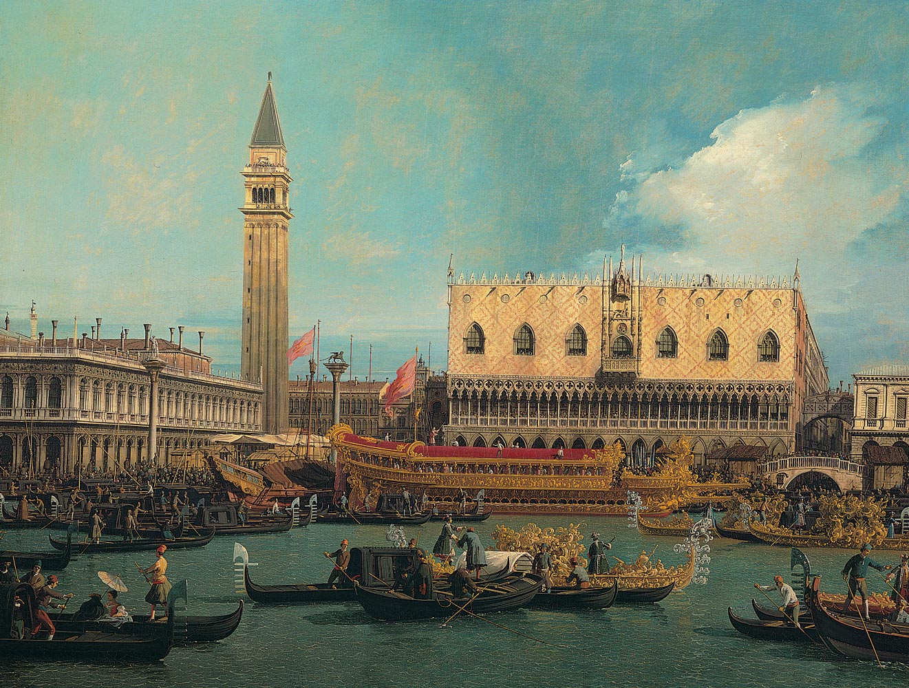 Canaletto - Il Bucintoro Al Molo Il Giorno Dell'Ascensione - 1729