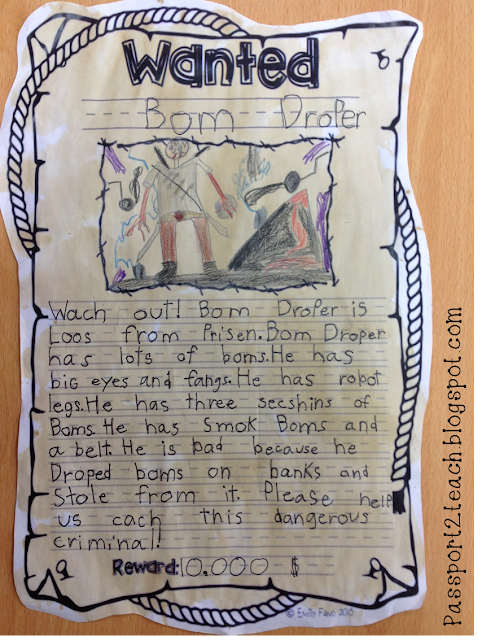 Passport2Teach: Wanted Poster Writing Project - How Strong Are Your Ideas??