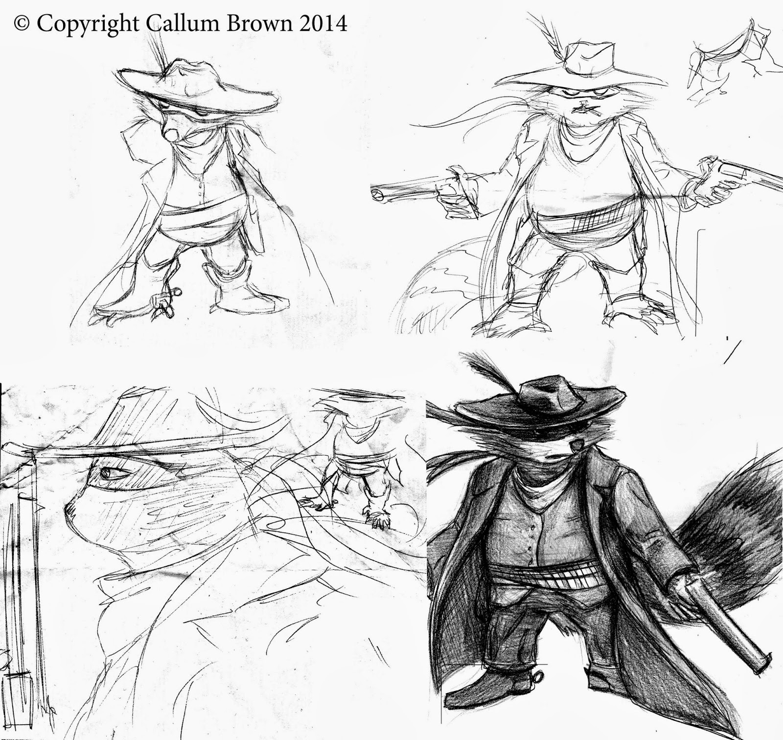 The Flaming Crocodile: Raccoon: Concept art