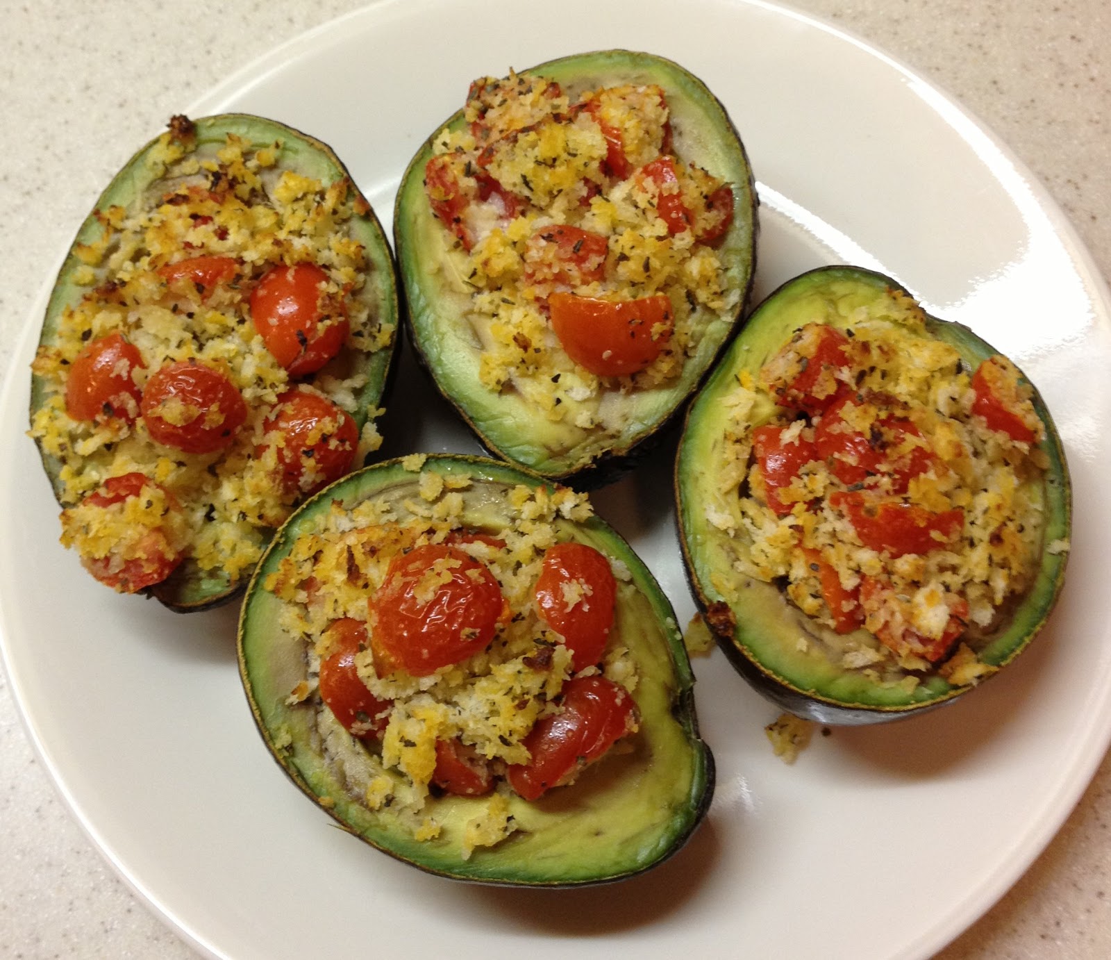 the green cottage recipe box: Baked Stuffed Avocados