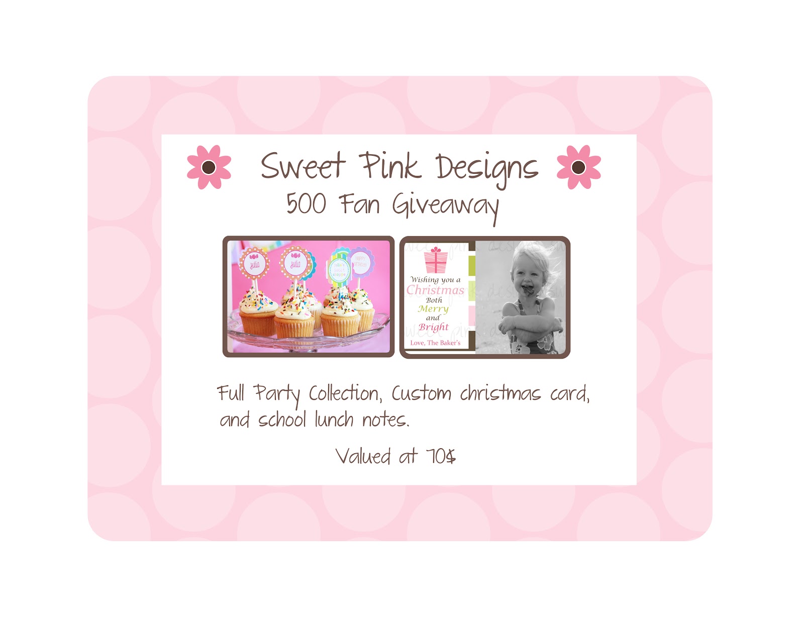 Sweet Pink Designs: 500 Fan Giveaway!!