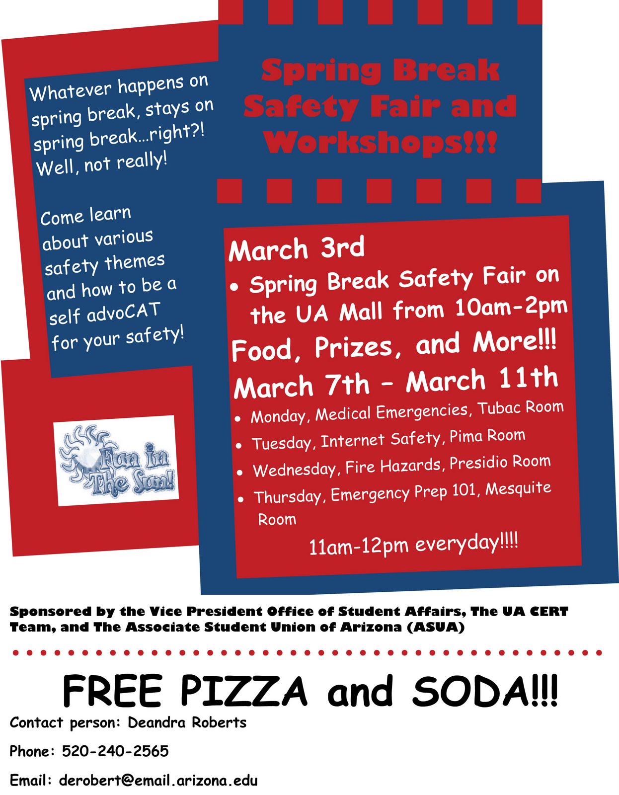 U of A Safe Cats: What is New on Campus?: Spring Break Safety Fair and ...