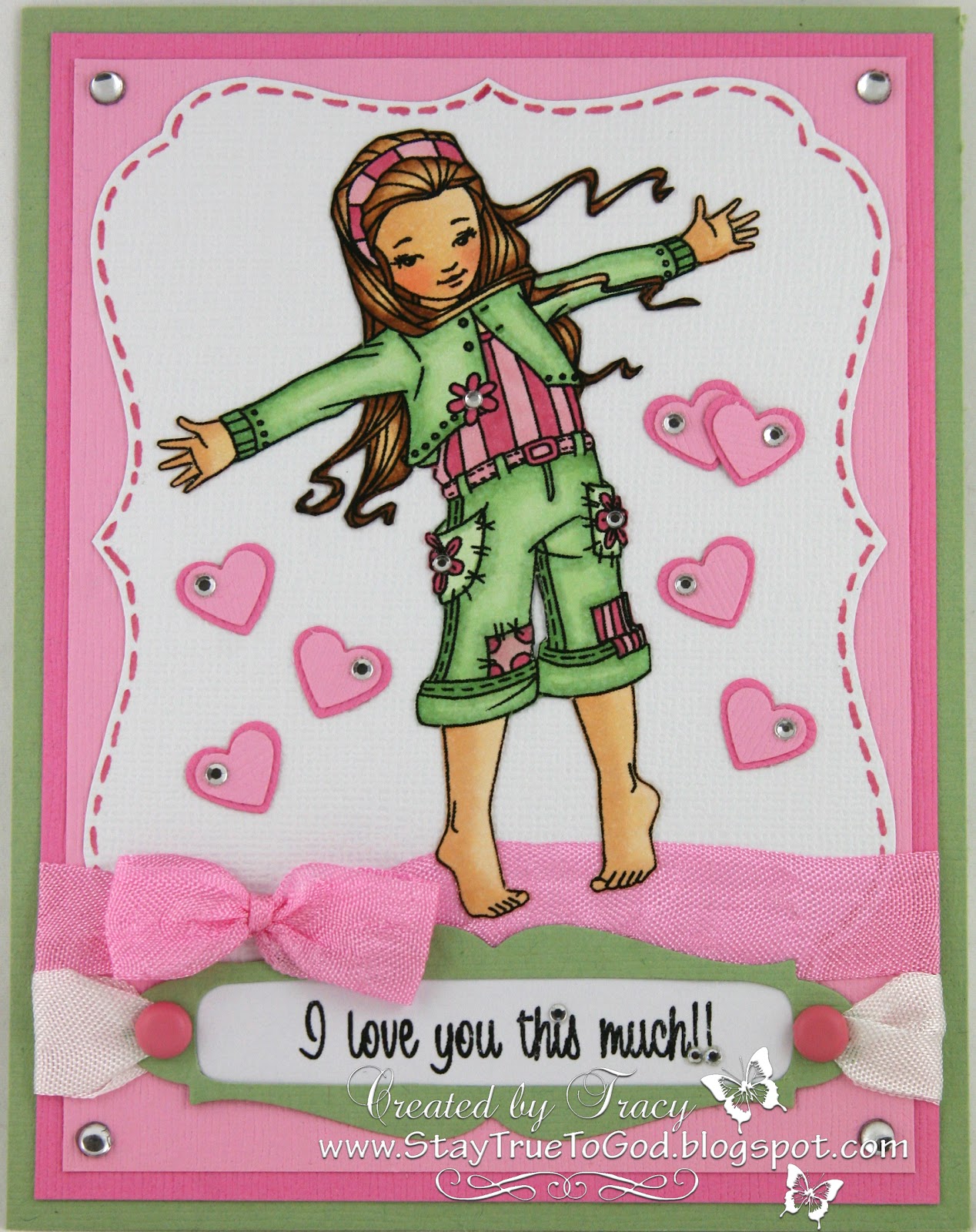 Stay True To God: "I love you this much!!" card for OWH Sketch #139