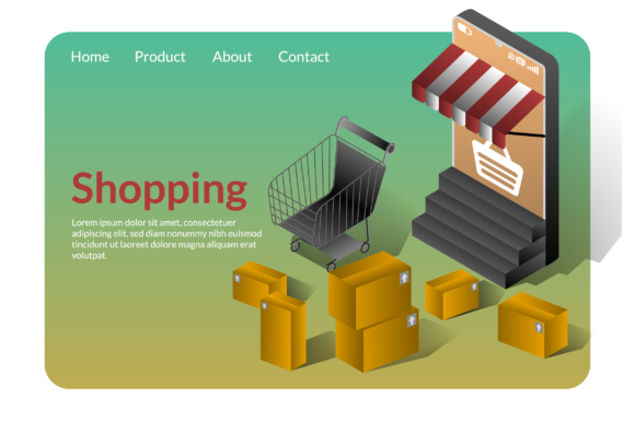 Vector Illustration, Isometric Store - Amazing Free SVG Files for ...