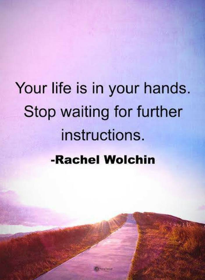 Your life is in your hands stop waiting for further instructions. - Quotes