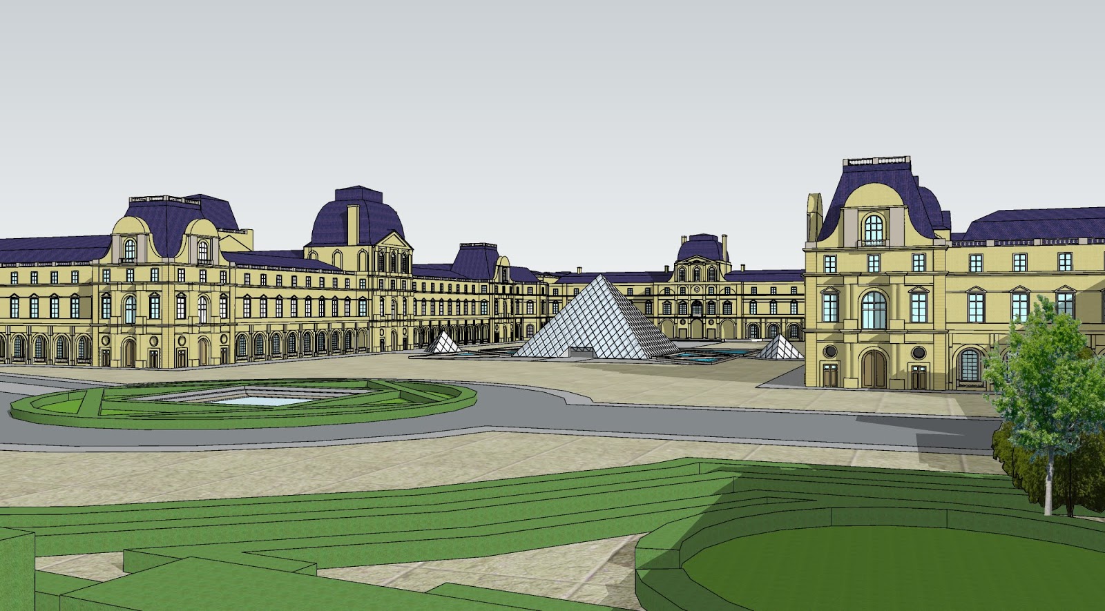 Louvre Museum, Paris, France 30/06/2018 - Let's SketchUp!