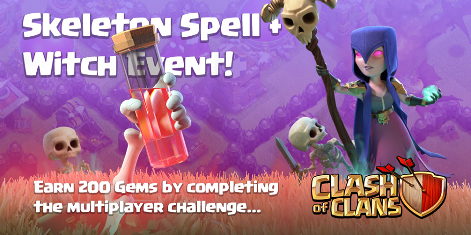 Event phù thủy witch and skeleton spell clash of clans | Clash of Clans ...