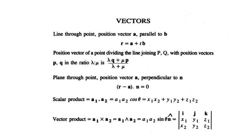 Math Booklet: Vectors