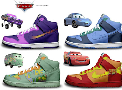 Nike Dunks Custom Design Sneakers : Colorful Nike Dunks Disney Cars ...
