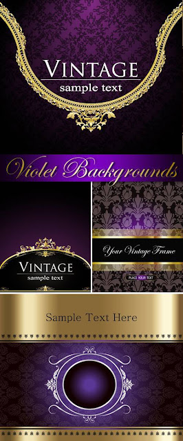 Violet Vintage Backgrounds Vector Template | Foxeedo - Free graphic ...