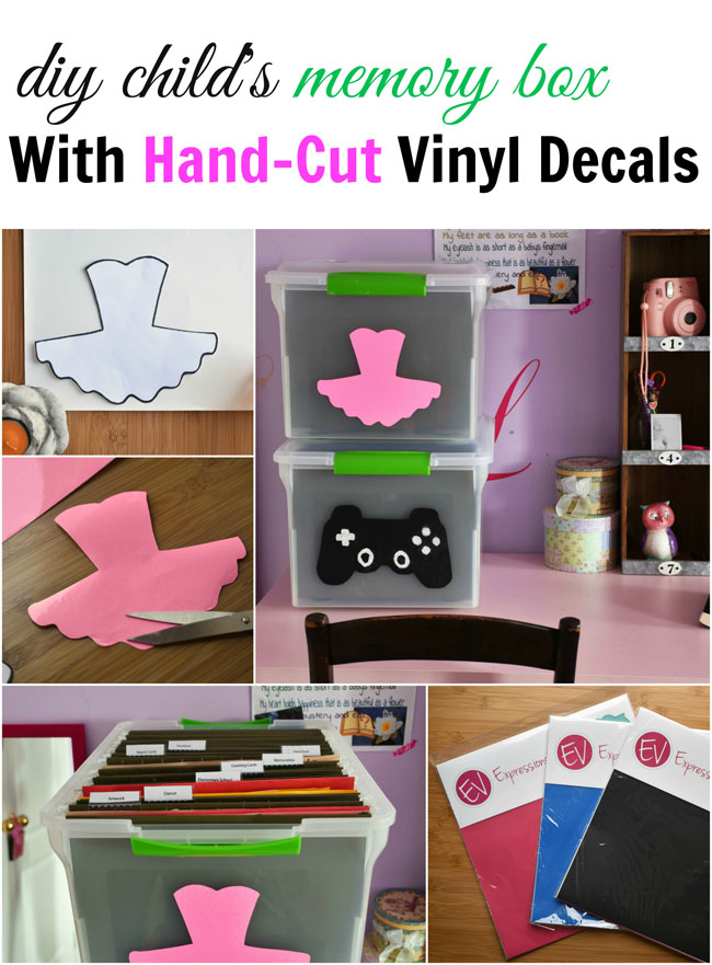 Woman in Real Life: Child's Memory Box with Hand-Cut Vinyl Decals ...