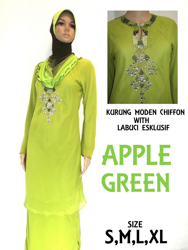 Butik Ameera: Baju kurung moden chiffon labuci