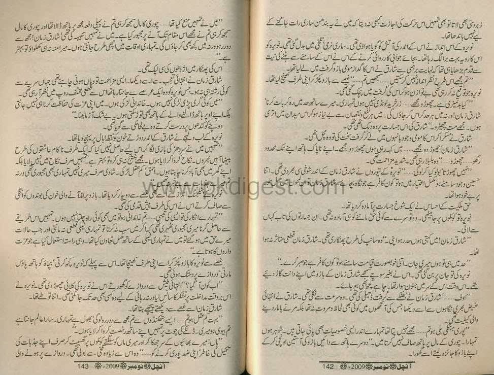 Free Urdu Digests: Aanchal Digest November 2009 Online Reading.