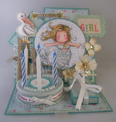 Sabine Card Creations: Magnolia Mermaid - Easel Cake Card