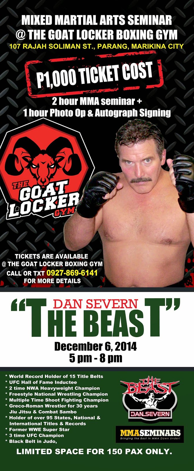 The Pinoy Fighter: MMA Legend Dan "The Beast" Severn to Hold Seminar in ...