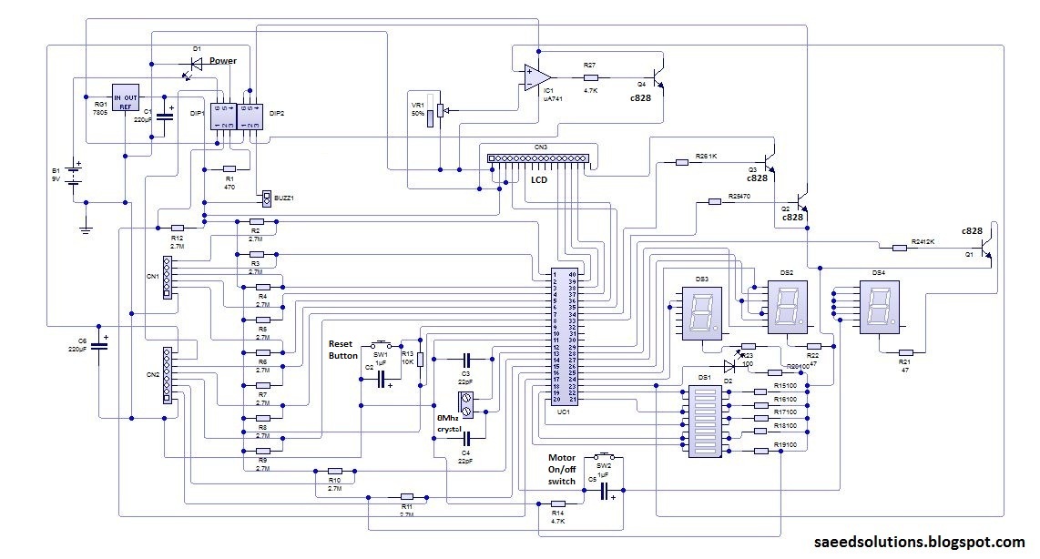 Water Level Indicator using ATMEGA16 microcontroller | ATMEGA16