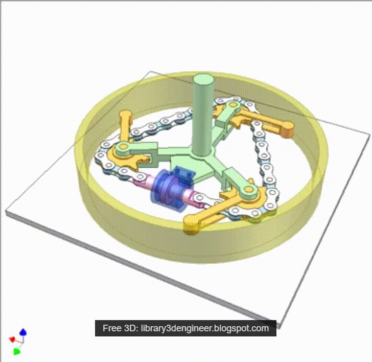 Chain self-centering gripper 1 || Idea mechanisms #100249