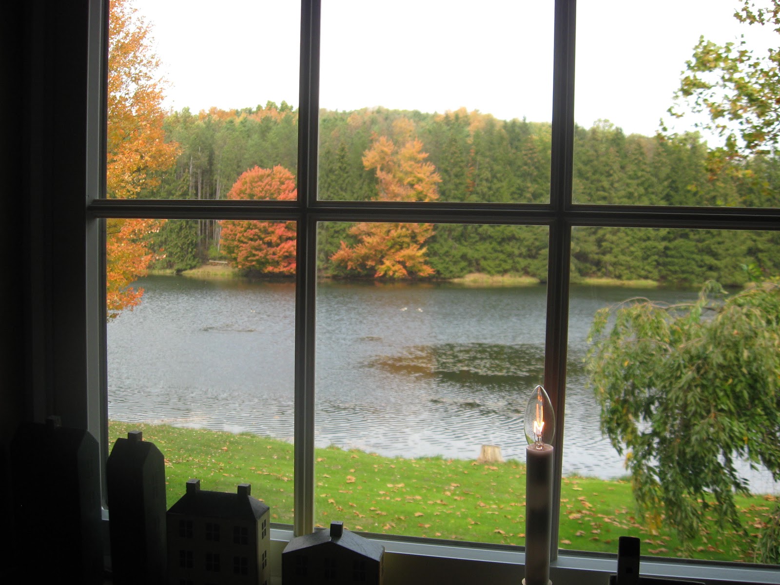 Sprucelake Cottage: looking out my office window...such a warm pretty ...