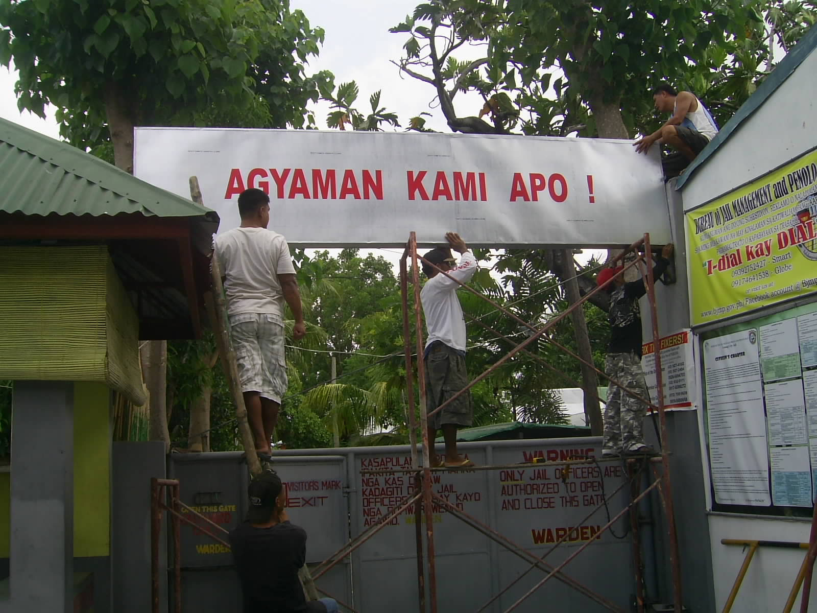 The ROCKque: Installation of BJMP Panaflex Signage