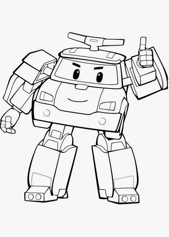 Ausmalbilder Robocar Poli