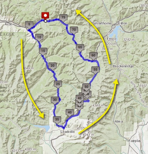 Recommended road rides near Vail, Colorado - Pedal Dancer®