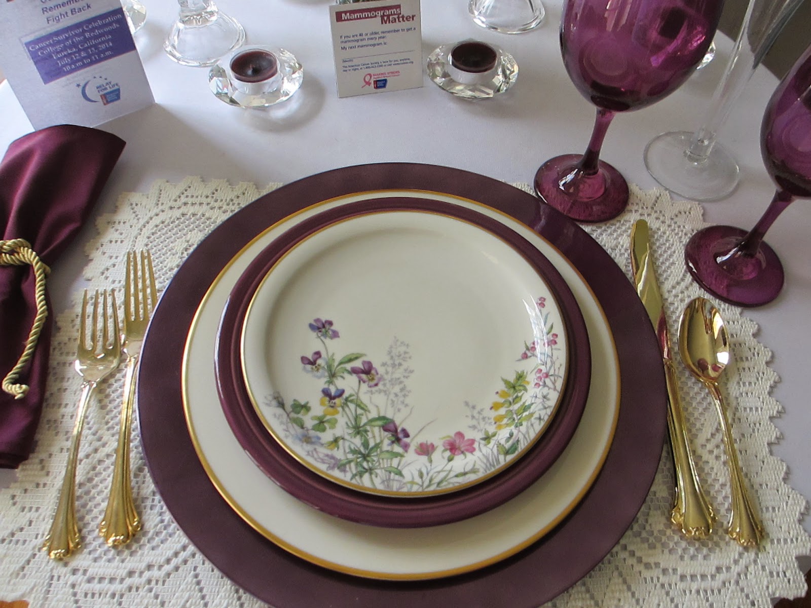 Table for One: Relay For Life Table for One