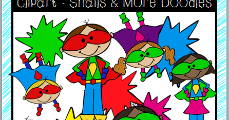 New Clipart Set - Superhero Doodles | The Itty Bitty Teacher