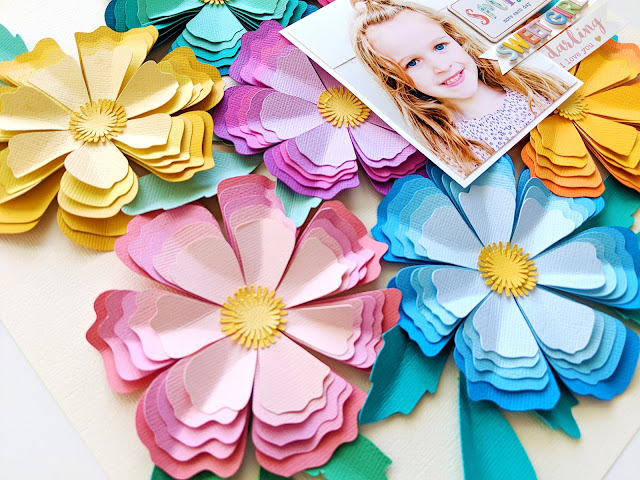 Layered Flowers & Leaves Layout | Paige Taylor Evans