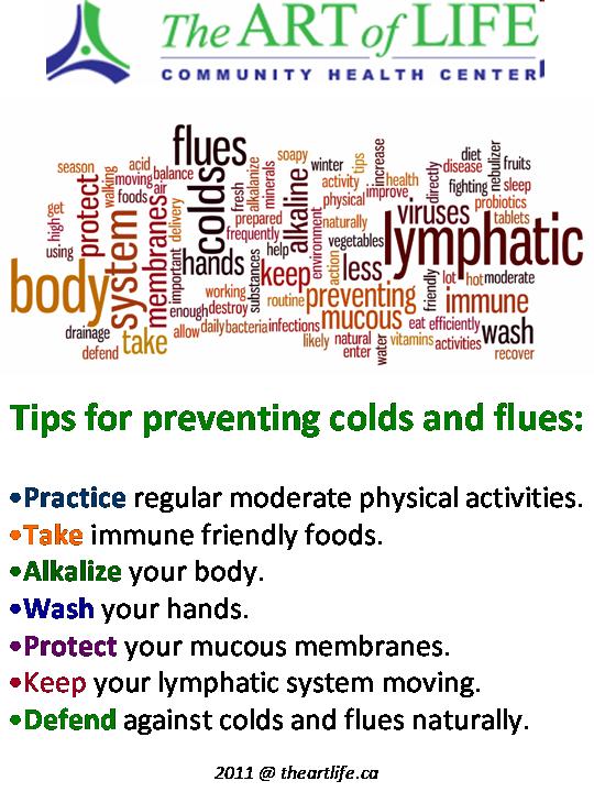 The ART of LIFE Community Health Center: Cold and Flu Prevention Tips