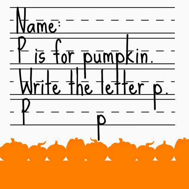 The Life of Jennifer Dawn: Preschool Printables: P is for Pumpkin