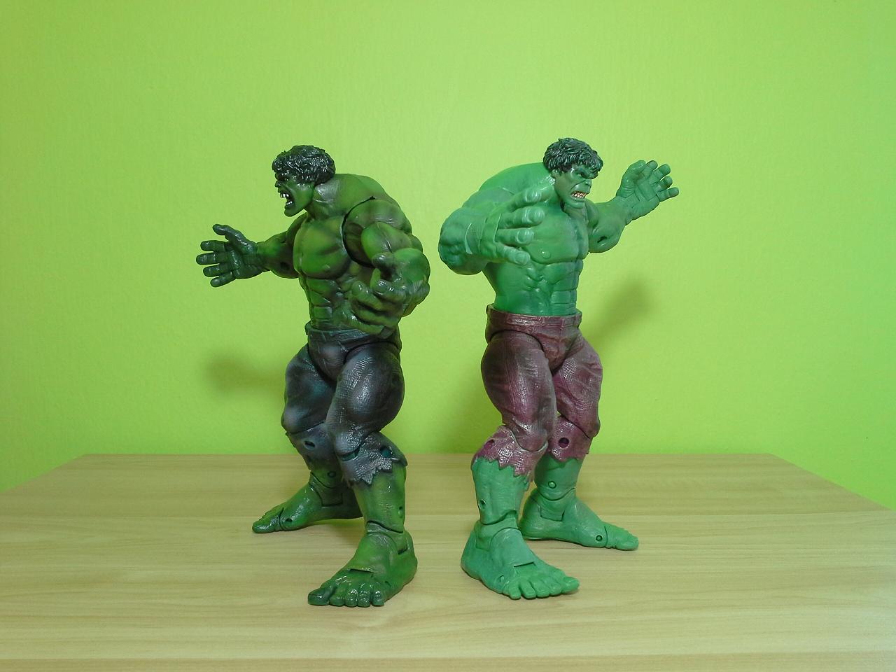 JUST Custom Toy: Repainted Marvel Legends FACE-OFF Hulk (Open Mouth)