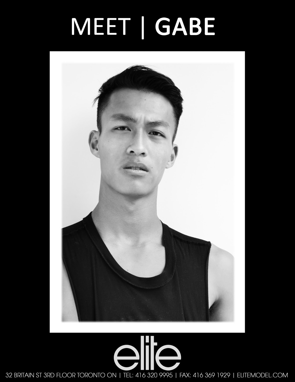 ELITE MODEL MANAGEMENT TORONTO : Meet GABE, new to Elite!