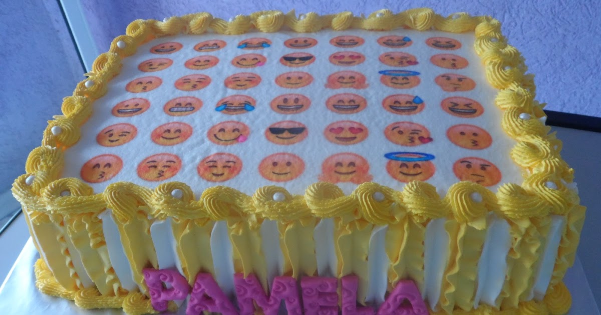 Glaise Rodrigues Cake Designer: Bolo de Emojis,