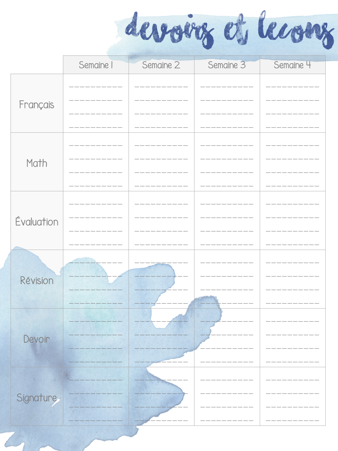 Les idées de Mme Roxane!: Guide de planification