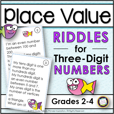 Primary Inspiration: Place Value Riddles for Three Digit Numbers ~ Free ...