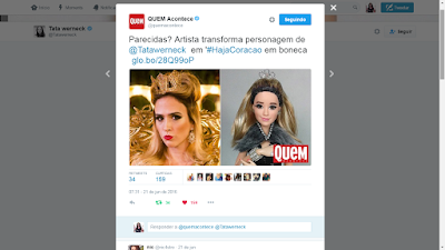 BONECOS DO BABY: Tatá Werneck curte sua boneca e posta foto no Instagram