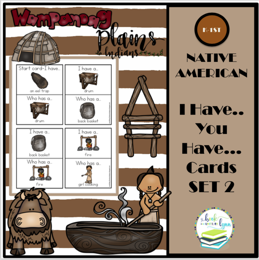 NATIVE AMERICAN Set 2 I have...You have...Cards ~ Book Units by Lynn