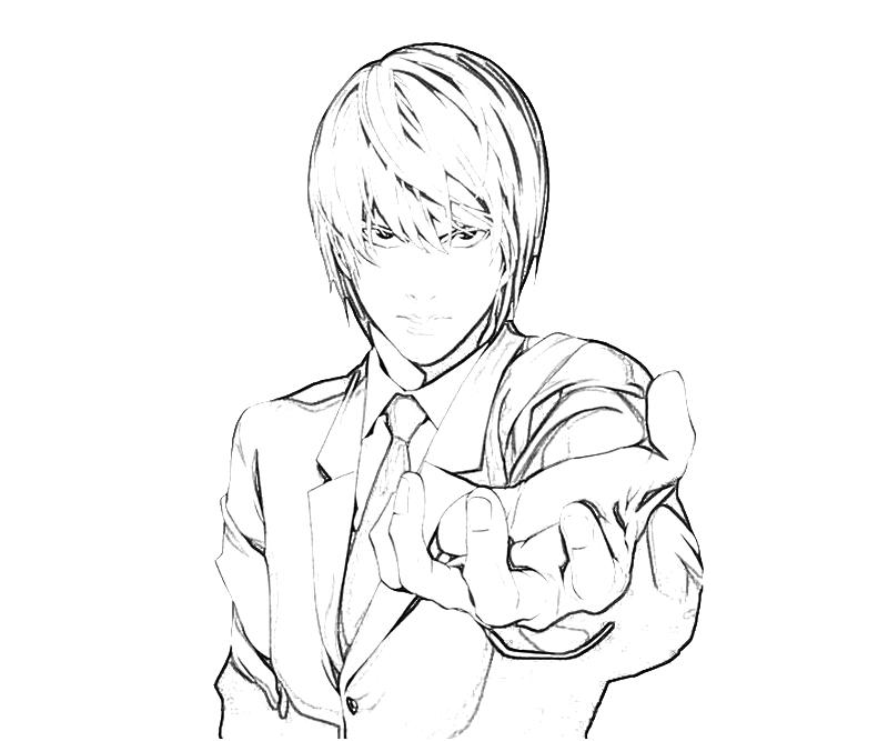 Death Note Light Yagami Coloring Pages