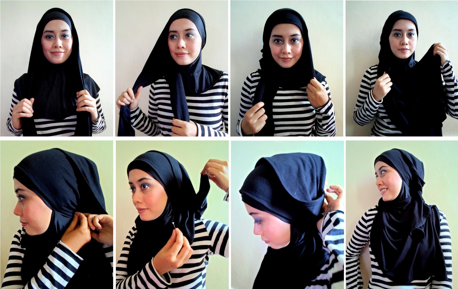 [HIJAB] 27+ Gambar Terupdate Tutorial Hijab Pashmina Kaos Terbaru