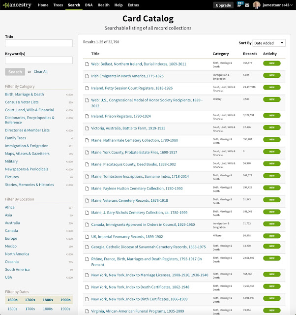 Genealogy's Star: Ancestry.com loads up with new collections