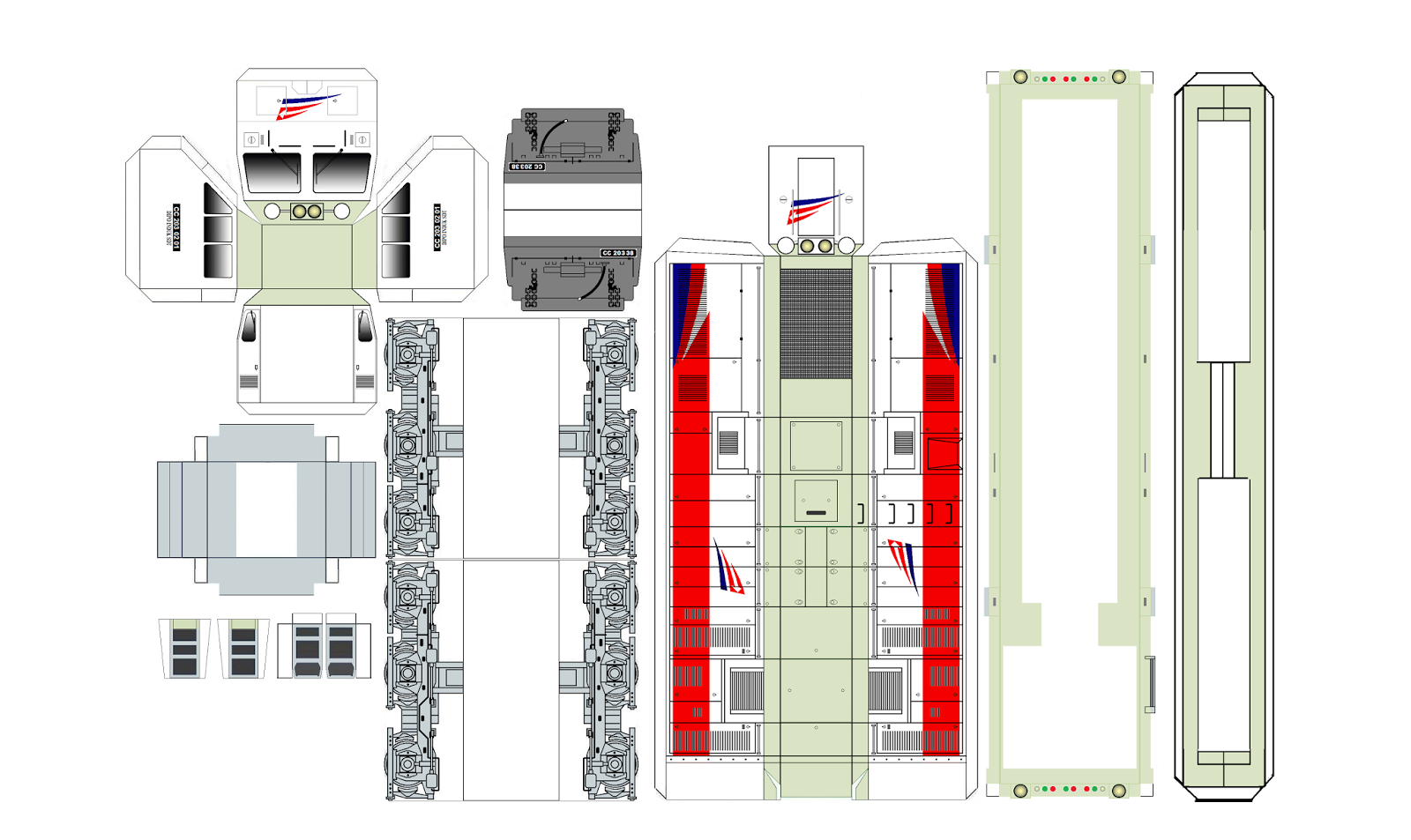 wafykeren's12: pola papercraft kereta api